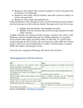 WhatsApp Business API | PDF