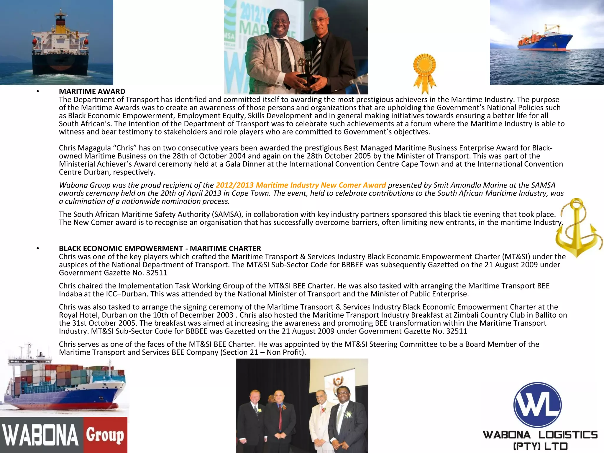 Wabona logistics (pty) ltd profile update | PDF