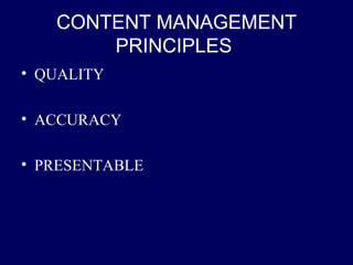 Web Architecture : Content Management 101 | PPT