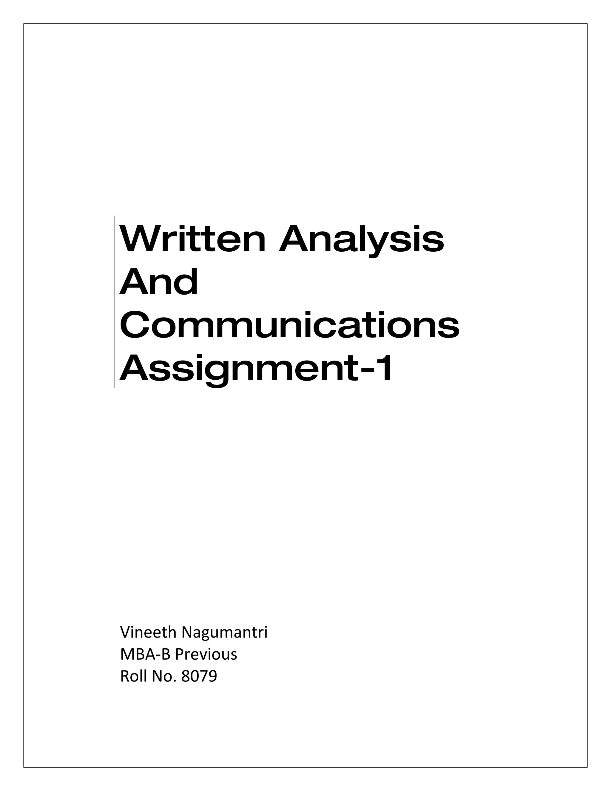 Wac Assignment | DOC