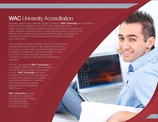 Wac University Offers Great Career Prospects | PDF