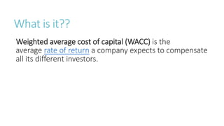 Wacc finance | PPTX