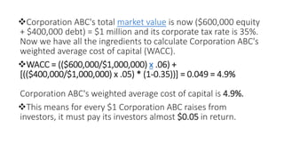 Wacc finance | PPTX