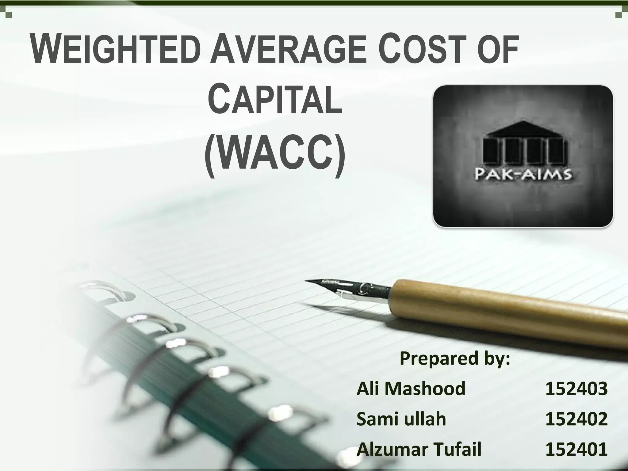 Wacc group presentation | PPT