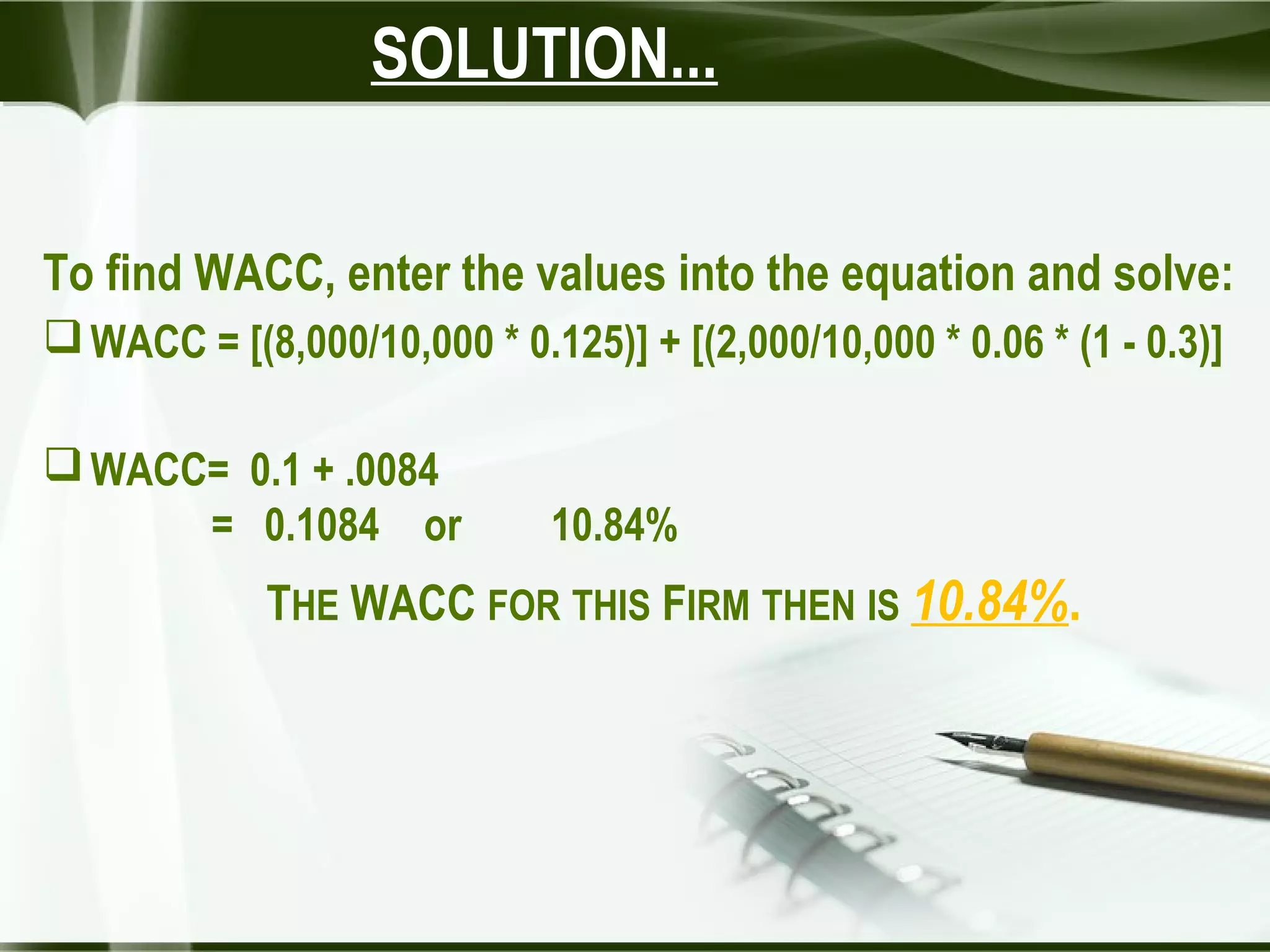 Wacc group presentation | PPT