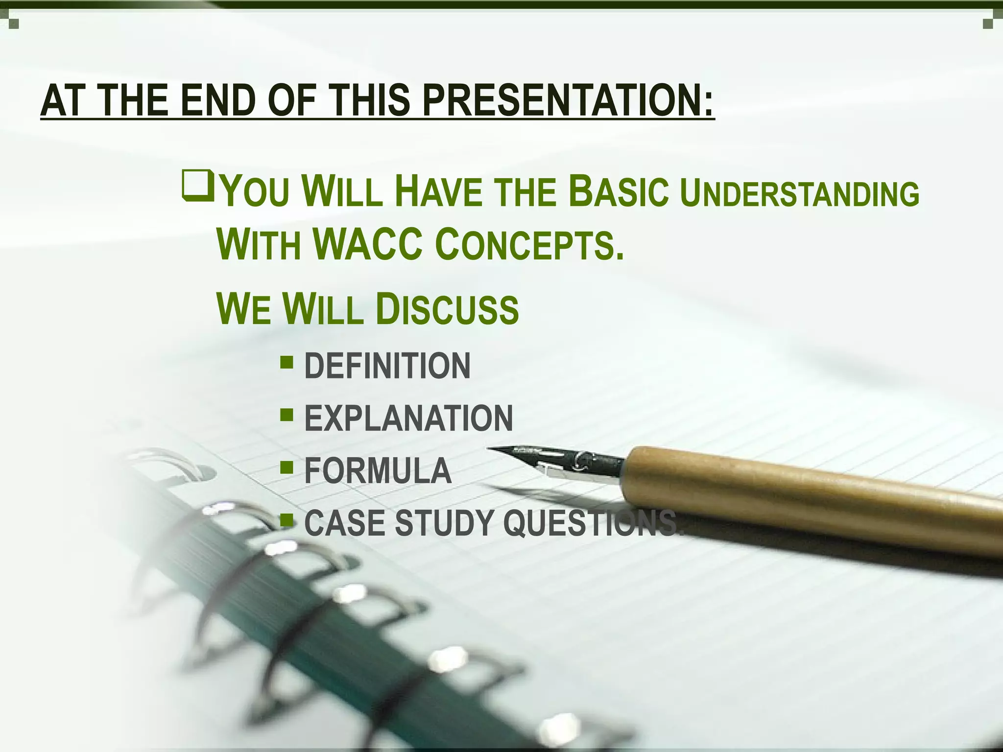 Wacc group presentation | PPT