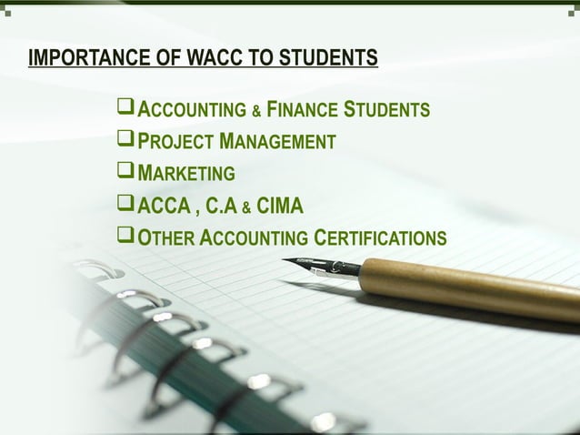 Wacc group presentation | PPT