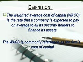 Wacc group presentation | PPT