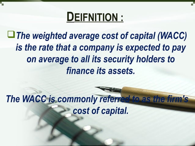 Wacc group presentation | PPT