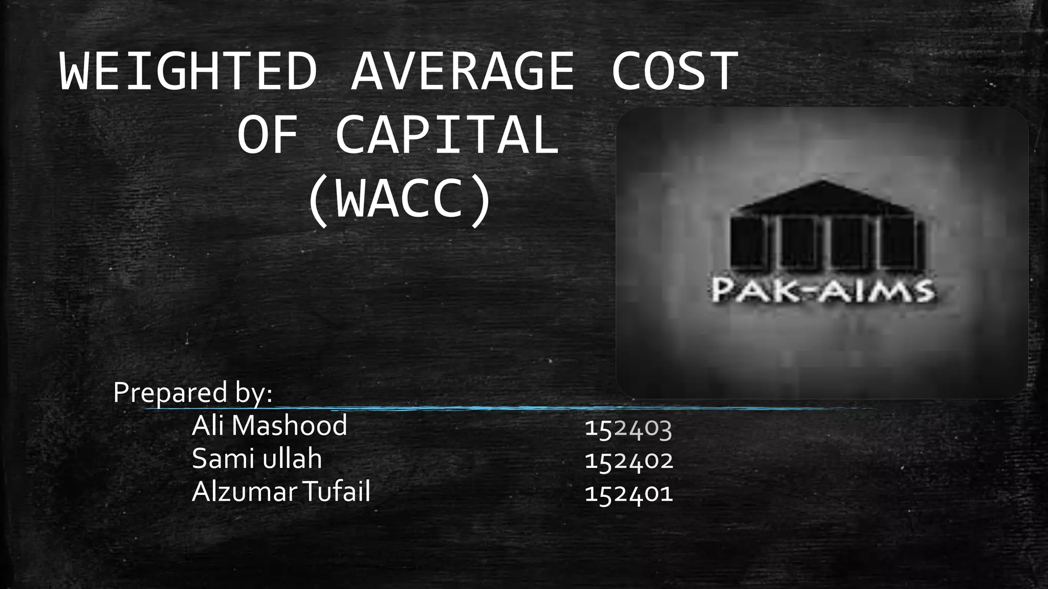 Wacc presentation | PPTX