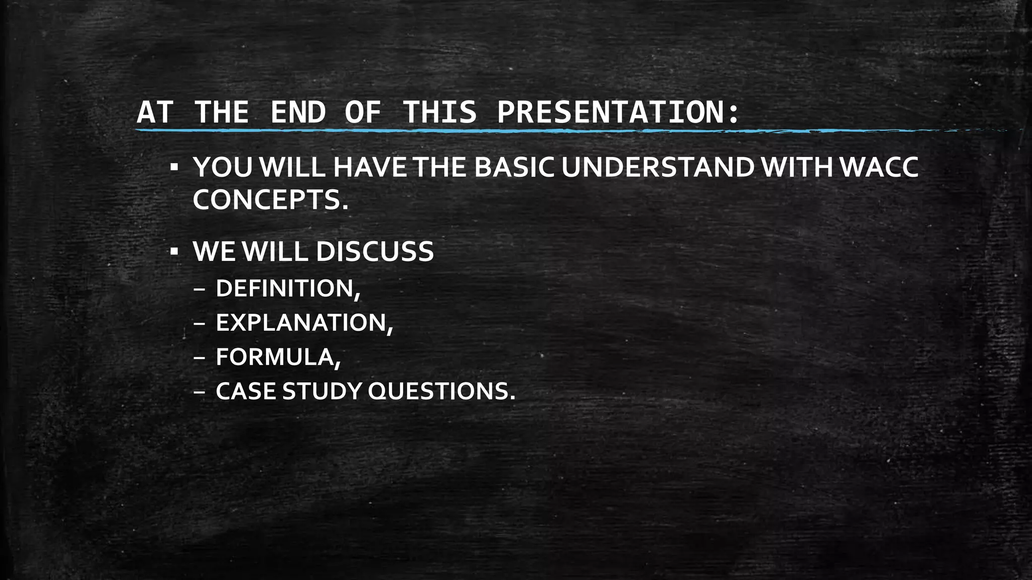 Wacc presentation | PPTX