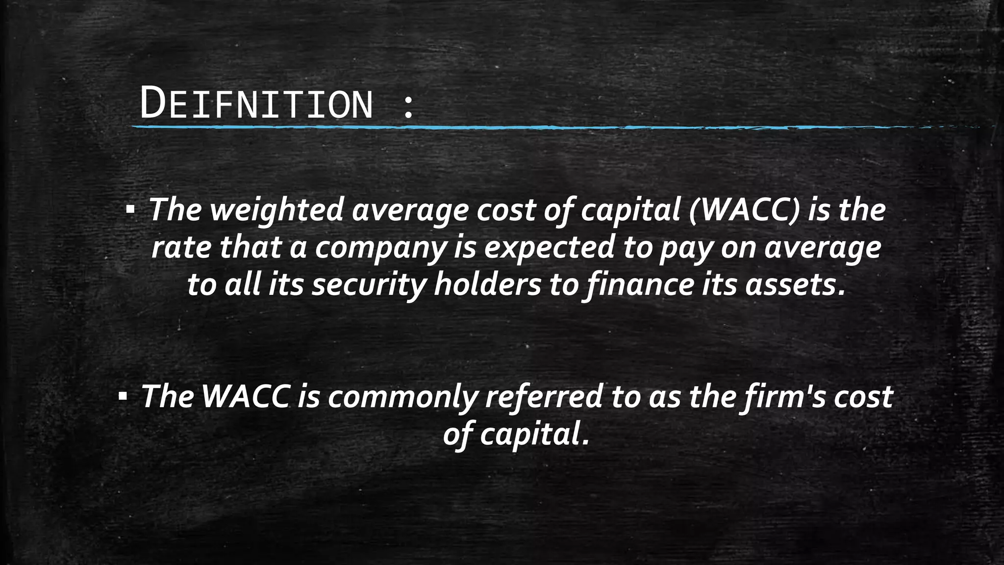 Wacc presentation | PPTX
