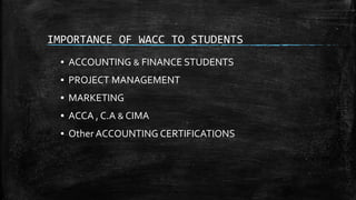 Wacc presentation | PPTX