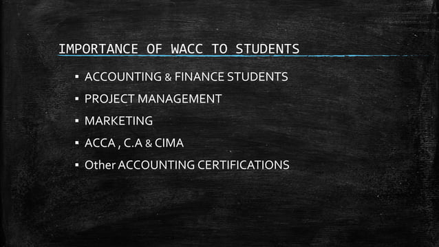 Wacc presentation | PPTX