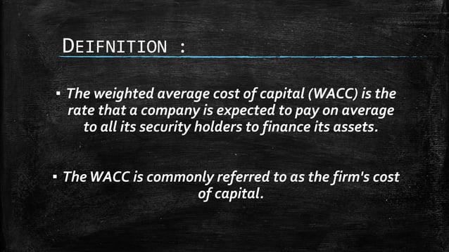 Wacc presentation | PPTX