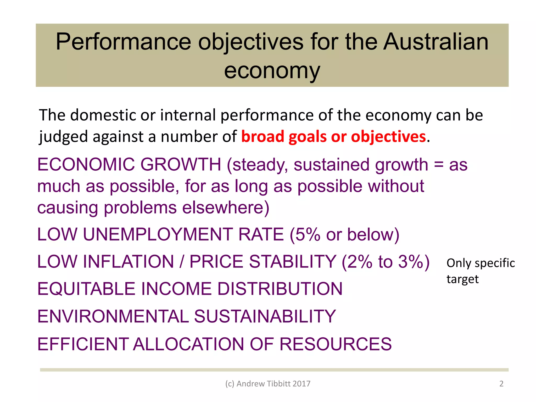 Australia's Economic Performance | PPTX
