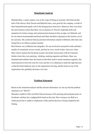 WAC Facebook - An HBR Case study analysis | PDF