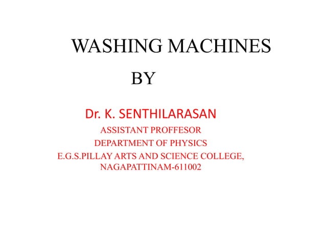 Waching machine[1] | PPTX | Home Appliances | Home & Garden