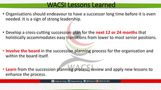 Planning and Managing Leadership Transitions and succession within CSOs ...