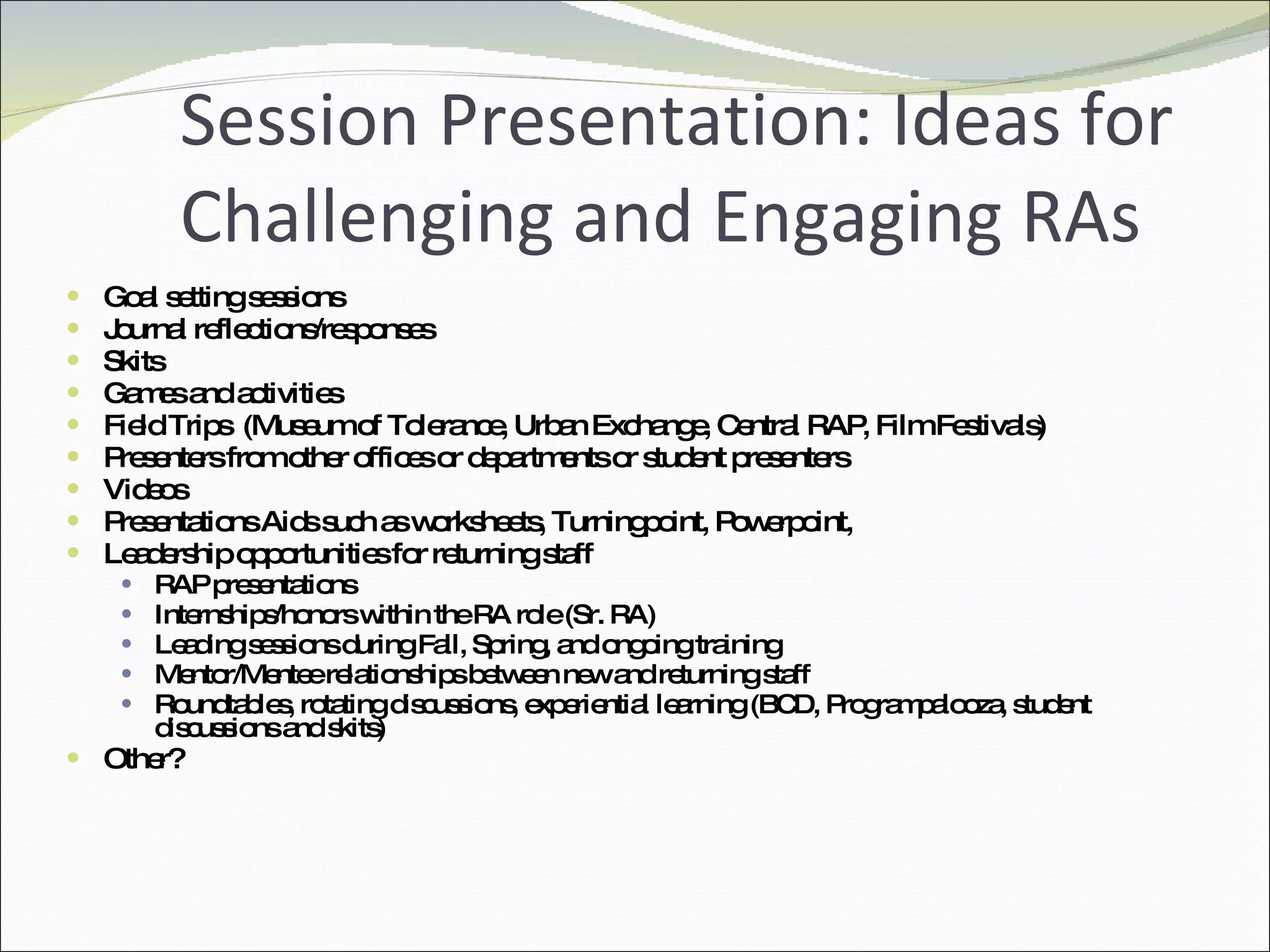 Wacuho Ra Training Presentation | PPT