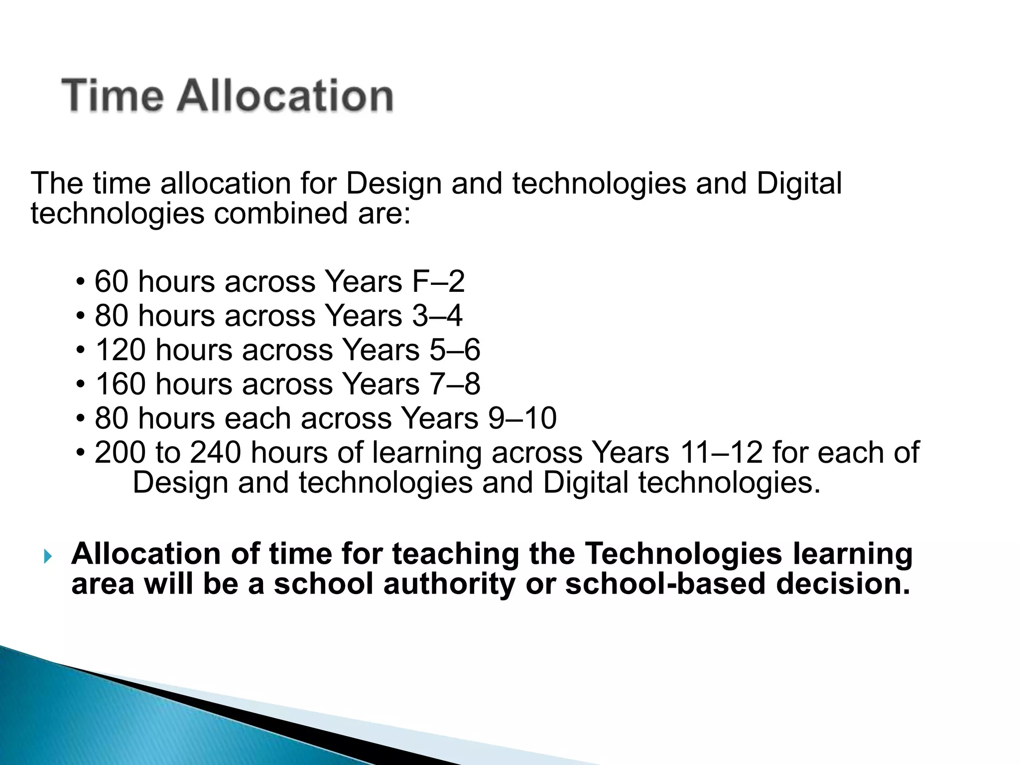 WA Curriculum Outline: Technologies | PPT