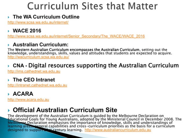 WA Curriculum Outline: Technologies | PPT