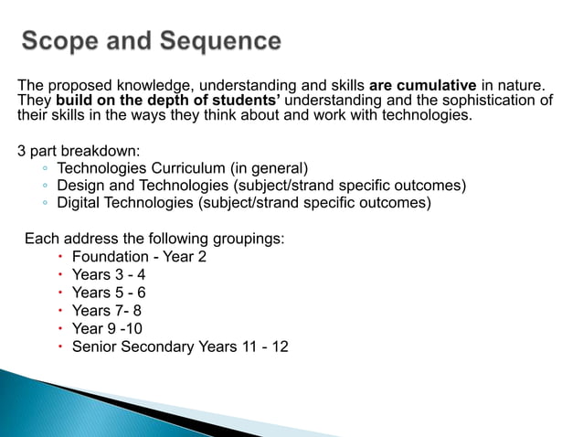 WA Curriculum Outline: Technologies | PPT