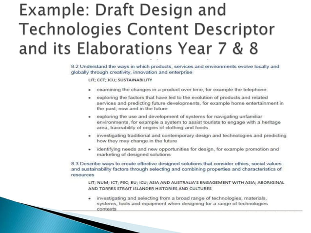 WA Curriculum Outline: Technologies | PPT