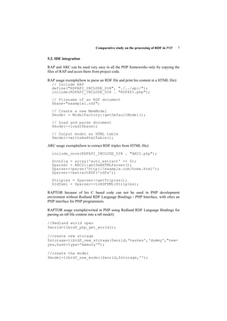 Comparative study on the processing of RDF in PHP | PDF