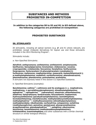 Wada prohibited-list-2014-en | PDF
