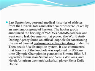 WADA Supports Reinstatement Of Russia | PPT