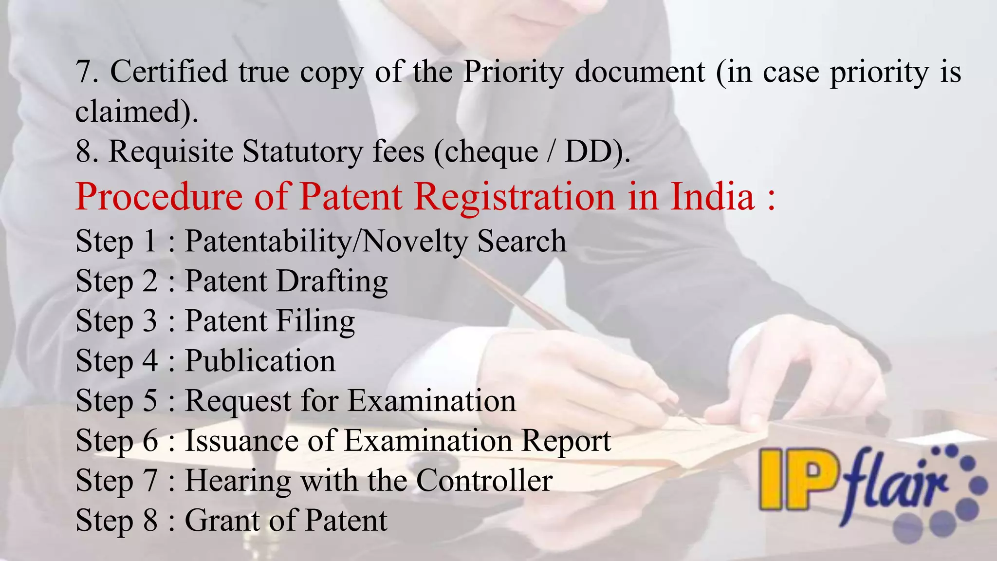Patent Registration Process In India | PPT