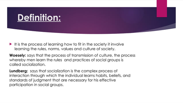 Introduction To Sociology, Definition,Socialization. | PPT