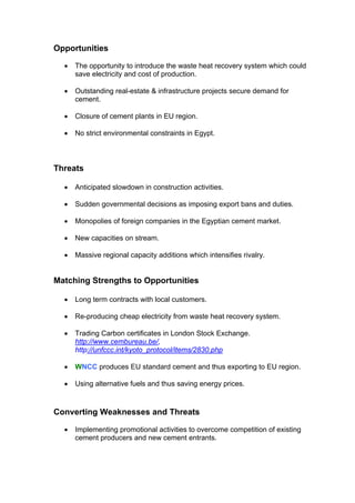 Wadi El Nile Cement Marketing Plan | PDF