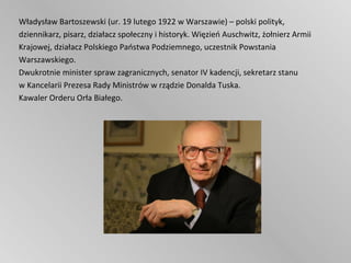 Władysław Bartoszewski | PPT