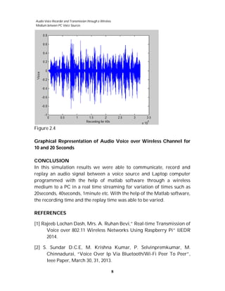 AUDIO VOICE RECORDER AND TRANSMISSION THROUGH A WIRELESS MEDIUM BETWEEN ...