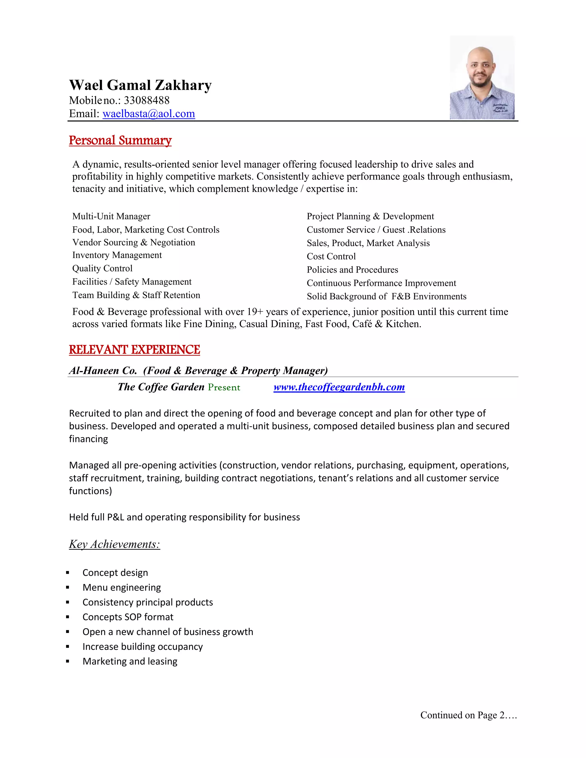 Wael Basta C.V. Resume | PDF