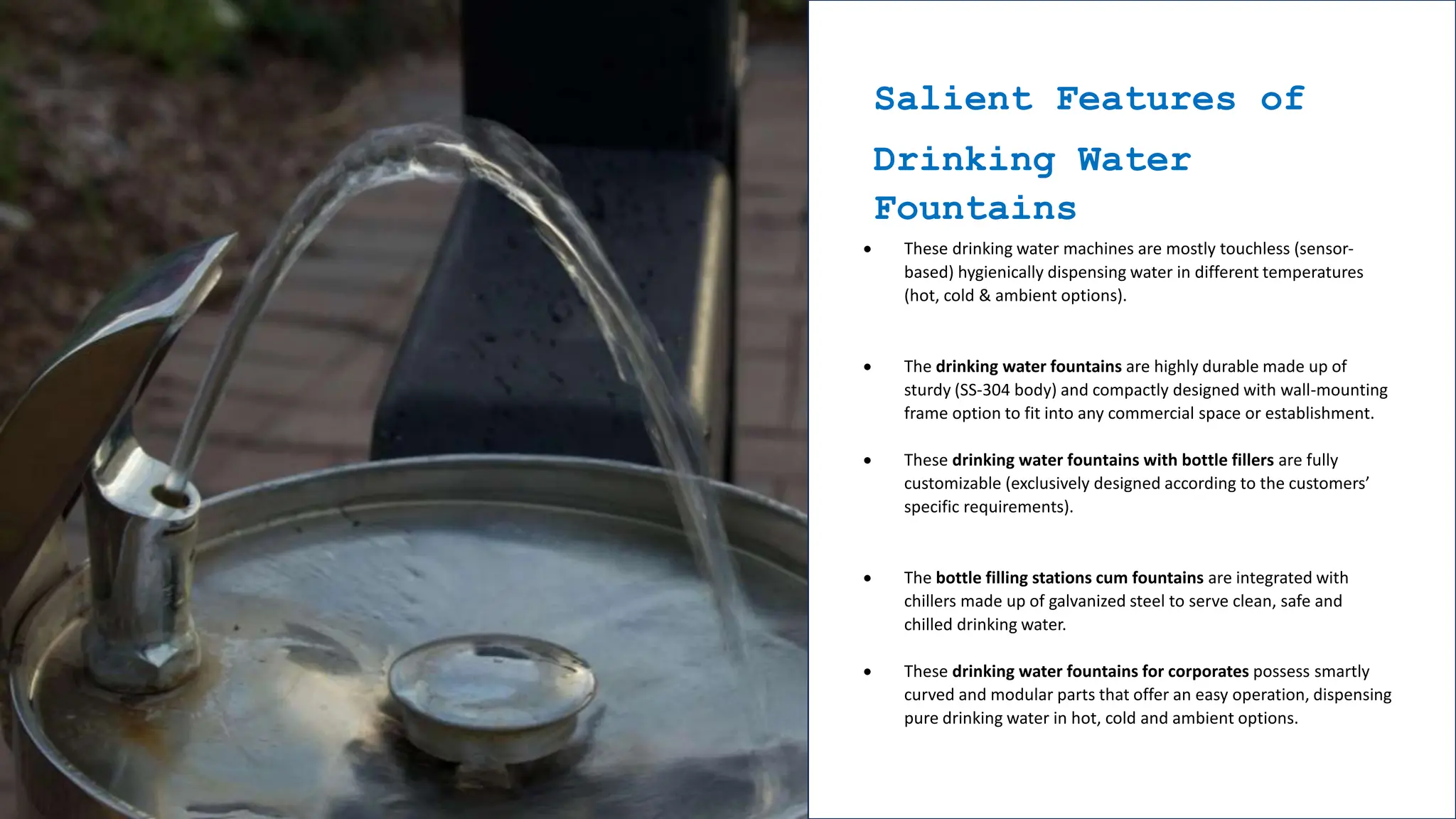 WAE's Drinking Water Fountain For Public Spaces | PPT