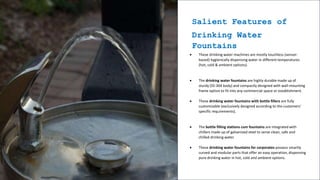 WAE's Drinking Water Fountain a sustainable drinking water solutions | PPT