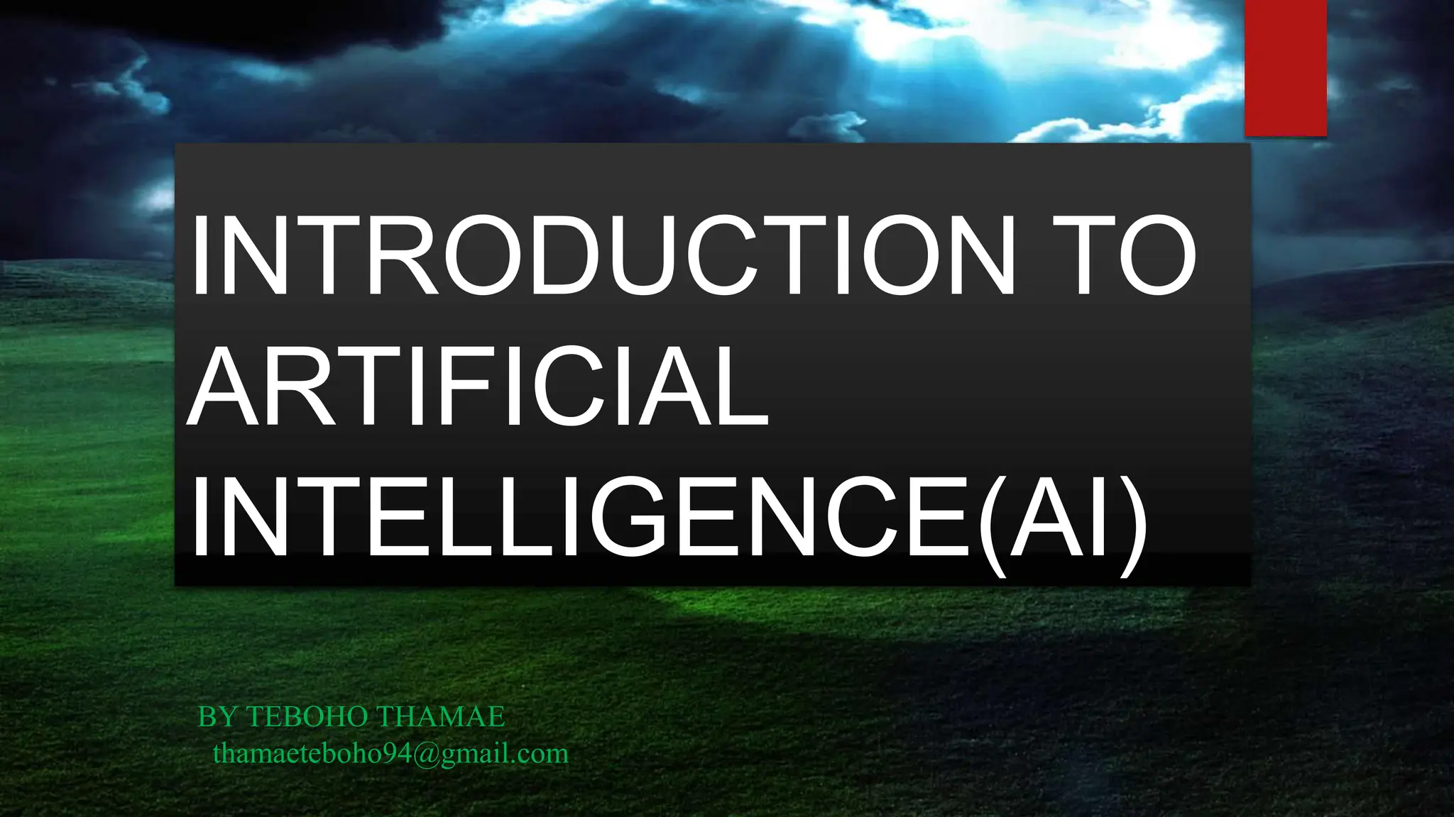 Introduction to Artificial intelligence. | PPTX