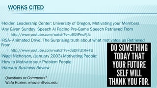 Wafa hozien Motivating Your People | PPT