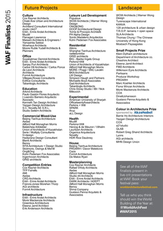 World Architecture Festival 2015 Guide | PDF