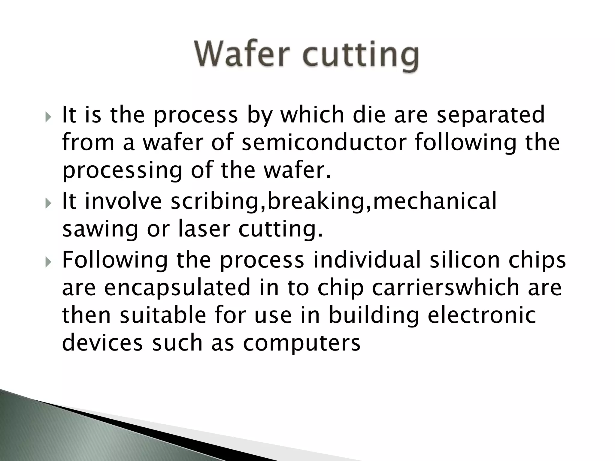Wafer cutting | PPTX
