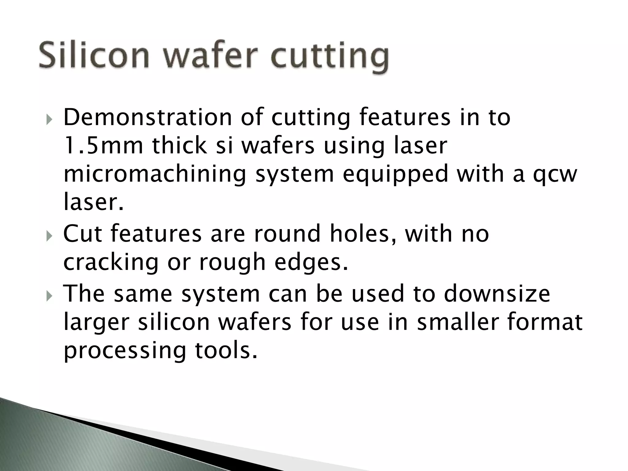 Wafer cutting | PPTX | Home Appliances | Home & Garden