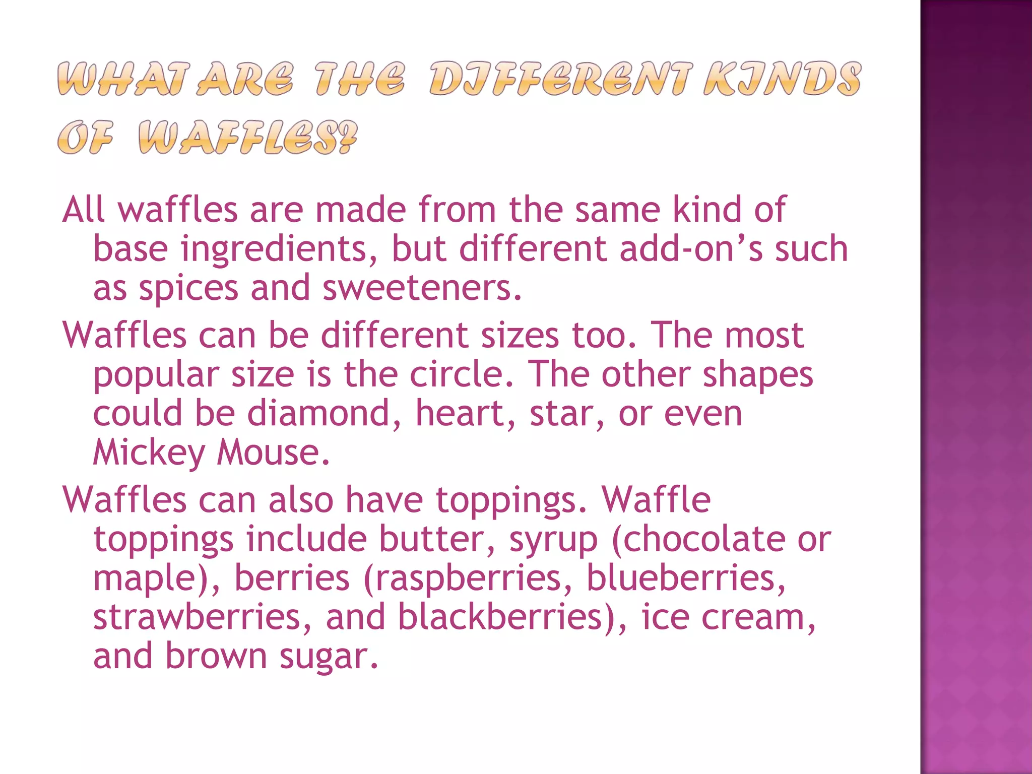 All About Waffles | PPT