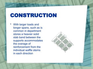 WAFFLE SLAB reinforce concrete ppt pptyyy | PPTX