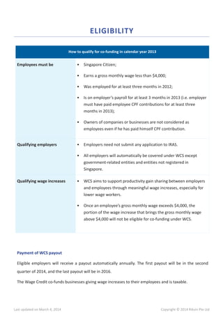 WAGE CREDIT SCHEME (WCS) | PDF