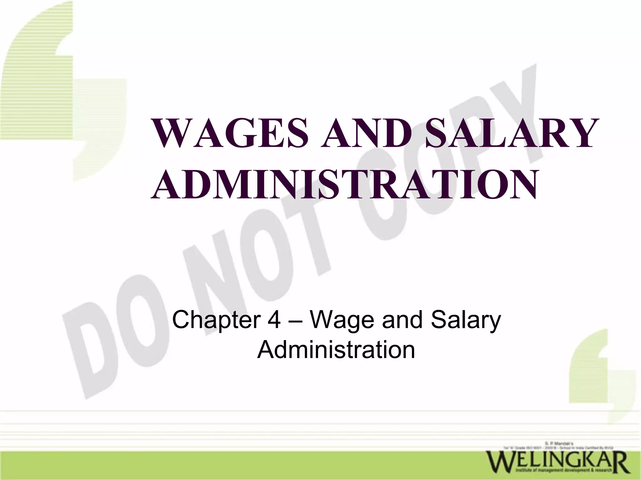 Wage and Salary Administration | PDF