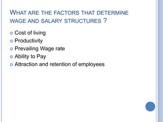 Wage and salary administration | PPTX