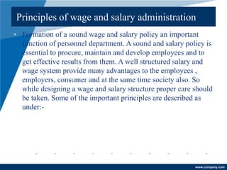 Wage And Salary Administration | PPTX